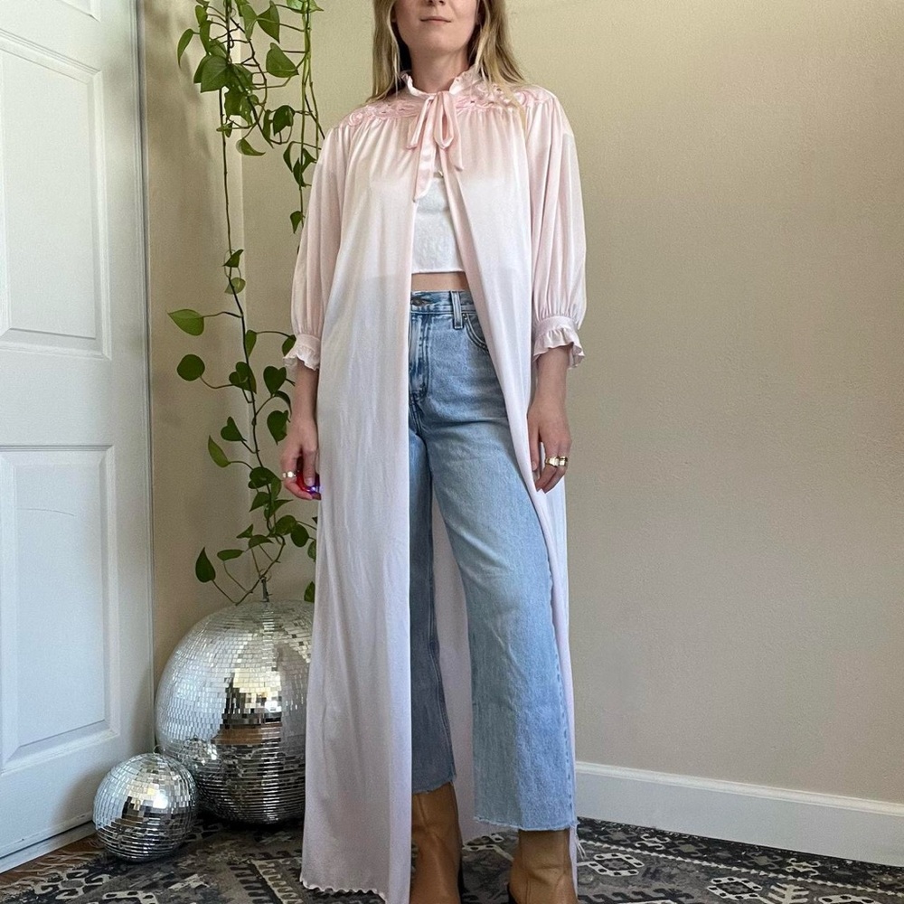 Vintage Miss Elaine Button Down Robe - Gem